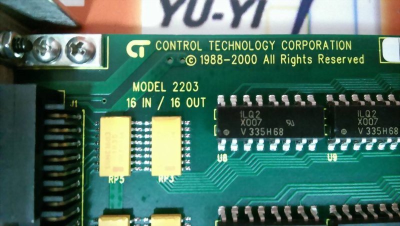 CONTROL TECHNOLOGY MODEL 2203 16 I/O MODULE CARD
