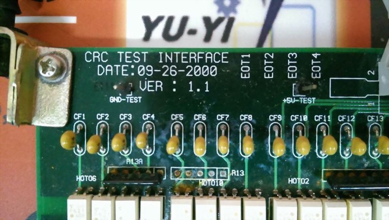 CRC TEST INTERFACE BOARD VER:1.1 DATE:09-26-2000