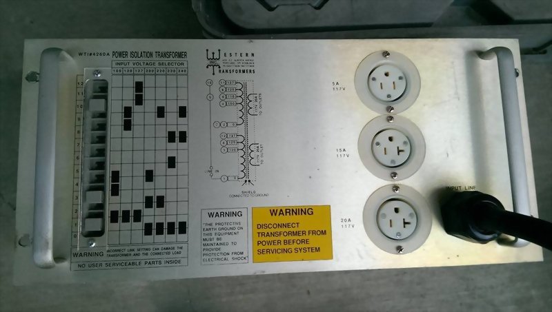 WESTRAN TRANSFORMER ISOLATION TRANSFORMER WTI#4260A