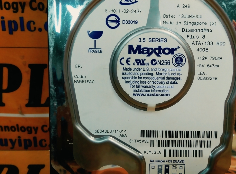 MAXTOR E-H011-02-3427 40GB RPM IDE HARD DRIVE