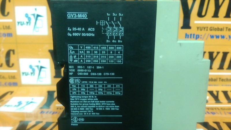 TELEMECANIQUE GV3-M40 STARTER