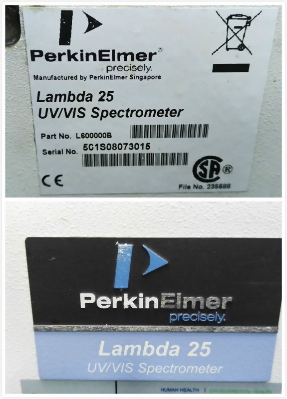 PERKINELMER LAMBDA 25 UV/VIS SPECTROMETER