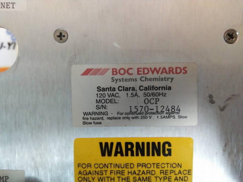 BOC EDWARDS SYSTEMS CHEMISTRY MODEL: OCP