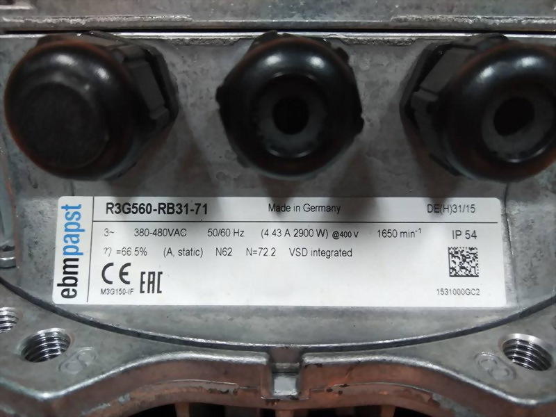EBMPAPST R3G560-RB31-71 EC CENTRIFUGAL FAN MOTOR:M3G150