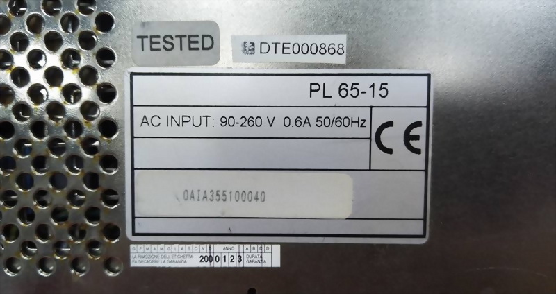 ISMECA PL65-15 / PL 65-15 CONTROL PANEL