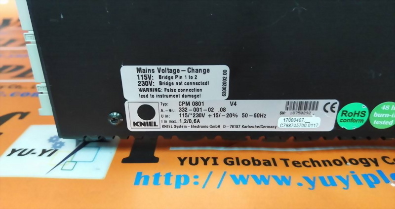 KNIEL CPM 0801 POWER SUPPLY PN:332-001-02.08