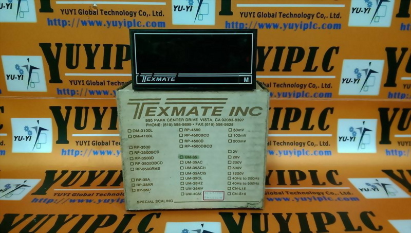 TEXMATE UM-35 DIGITAL PANEL METER DISPLAY
