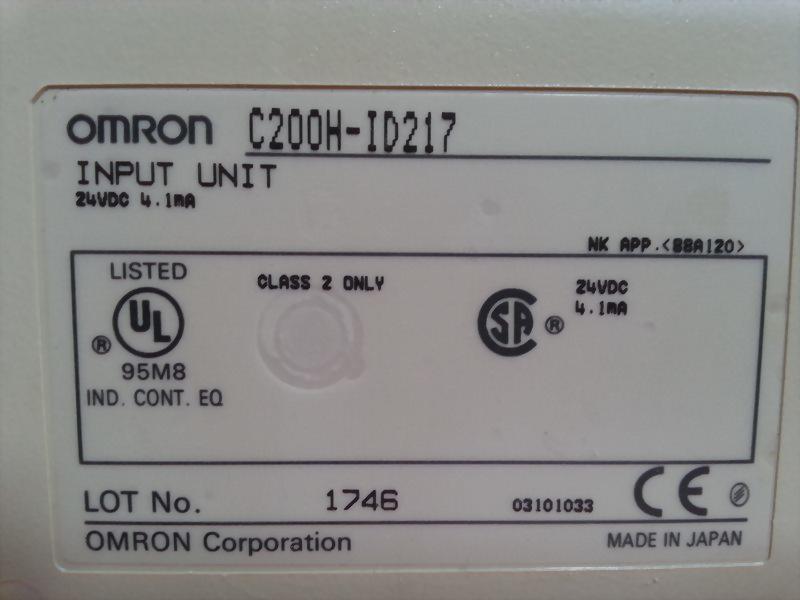 OMRON C200H-ID217 PLC MODULE