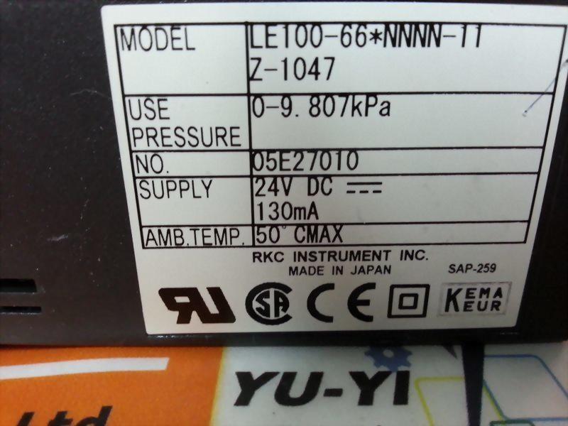 RKC LE100-66*NNNN-11Z-1047 GAUGE PRESSURE SENSOR