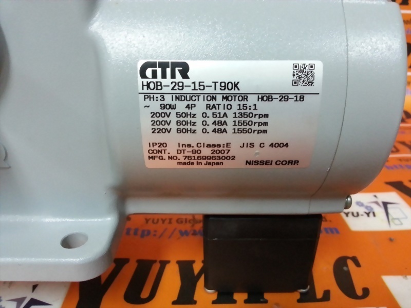GTR HOB-29-15-T90K INDUCT ION MOTOR HOB-29-18