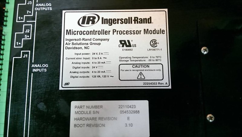 IR INGERSOLL-RAND MICROCONTROLLER PROCESSOR 22110423