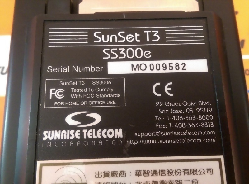 SUNRISE T3 COMMUNICATIONS TESTER