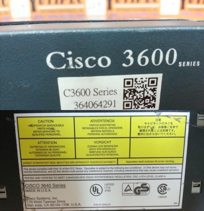 CISCO 3600 SERIES ACCESS SERVER/ROUTER MODEL 3640