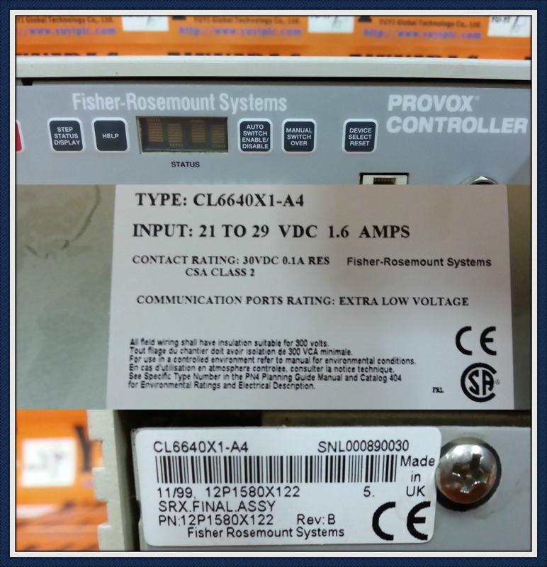FISHER-ROSEMOUNT SYSTEMS PROVOX CONTROLLER CL6640X1-A4