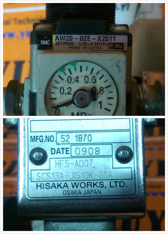 HISAKA HF5-AD07-SCS13A-JIS10K-20A W/AW20-02E-X2011 VALVE