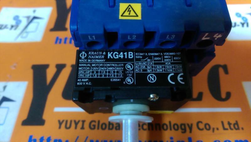 KRAUS & NAIMER KG41B MANUAL MOTOR CONTROLLER
