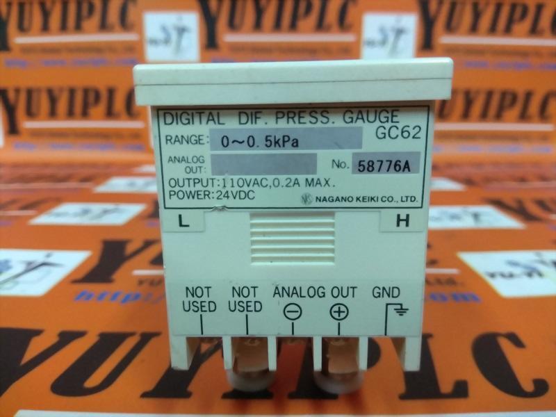 NAGANO KEIKI GC62 DIGITAL DIFFERENTIAL PRESSURE GAUGE