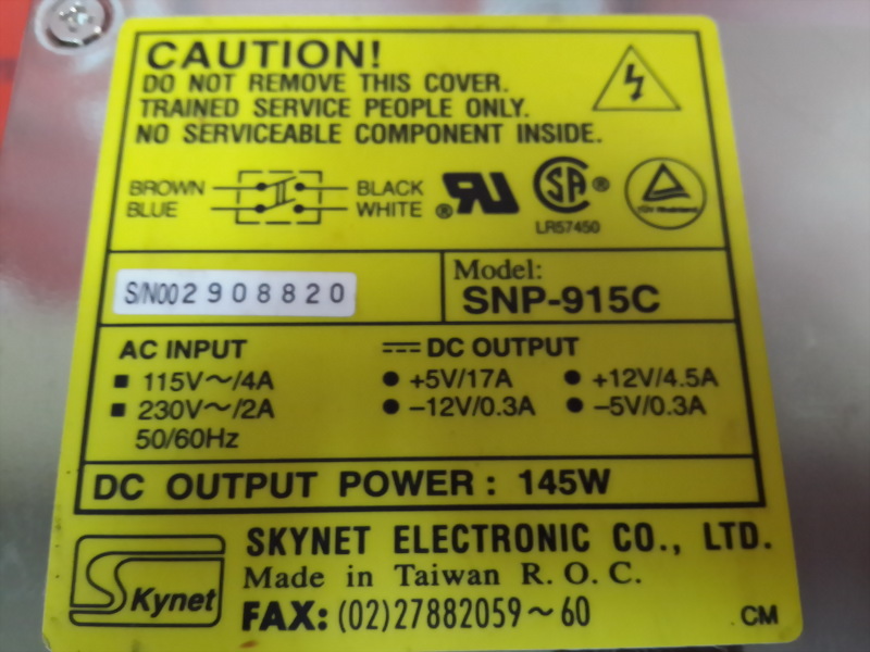SKYNET SNP-915C POWER SUPPLY