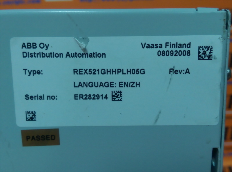 ABB REX521GHHPLH05G DISTRIBUTION AUTOMATION