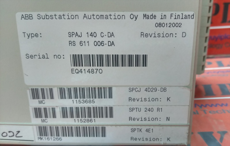 ABB SPAJ 140 C-DA RS 611 006-DA