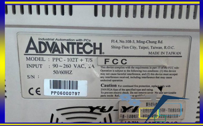 ADVANTECH PPC-102T+T/S PPC102T+T/S