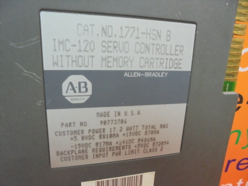 ALLEN-BRADLEY 1771-HSN B IMC-120 SERVO CONTROLLER