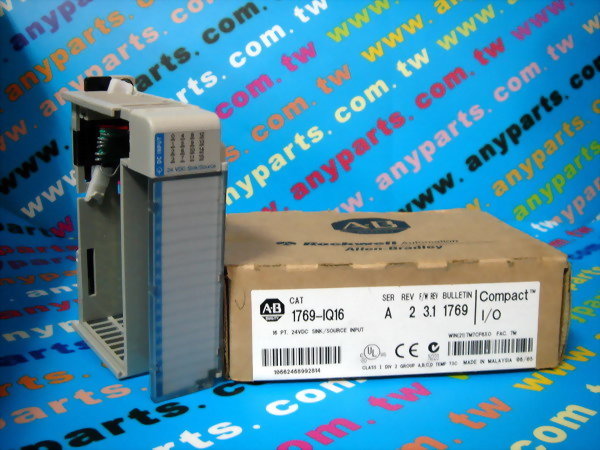 PLC-ALLEN BRADLEY 1769-IQ16 INPUT MODULE 16PT 24VDC SINK/SOURCE COMPACT ...