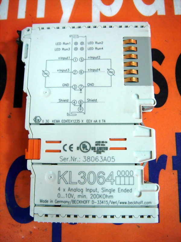 BECKHOFF 4 X ANALOG INPUT, SINGLE ENDED MODULE KL3064