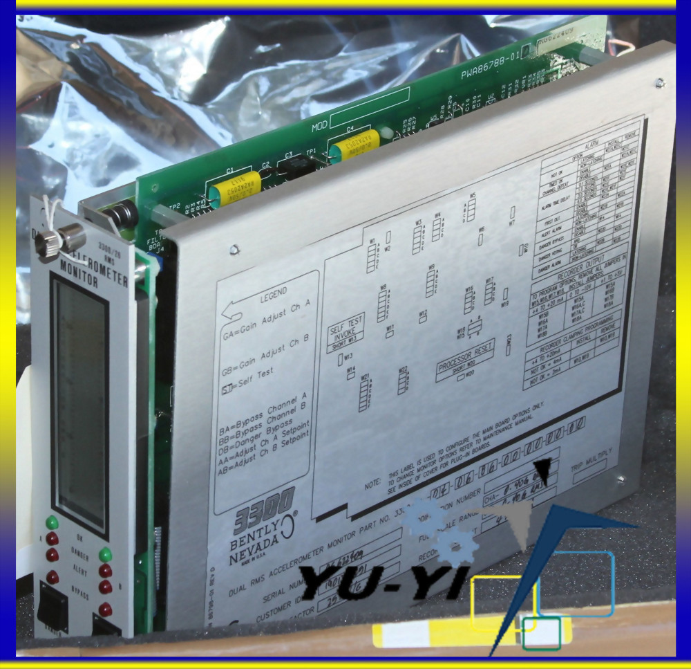 BENTLY NEVADA 3300 26 DUAL RMS ACCELERATOR MONITOR 409