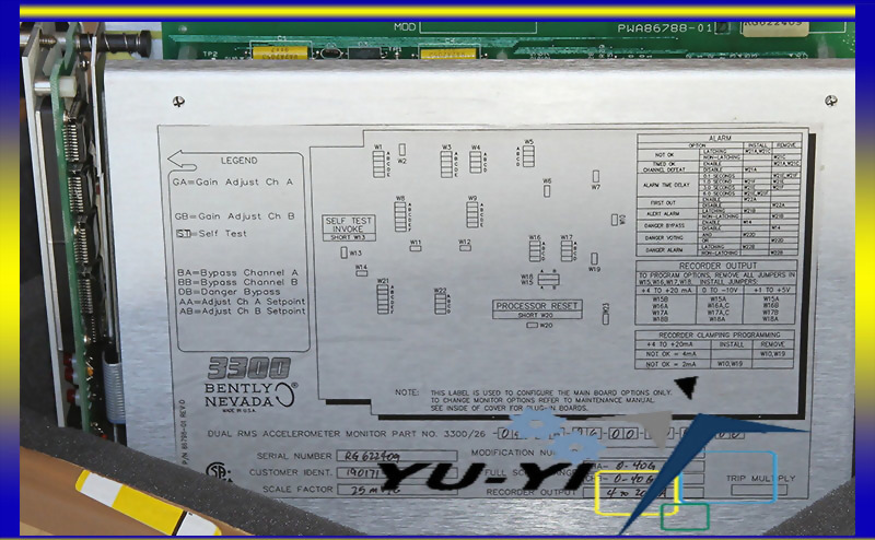 BENTLY NEVADA 3300 26 DUAL RMS ACCELERATOR MONITOR 409