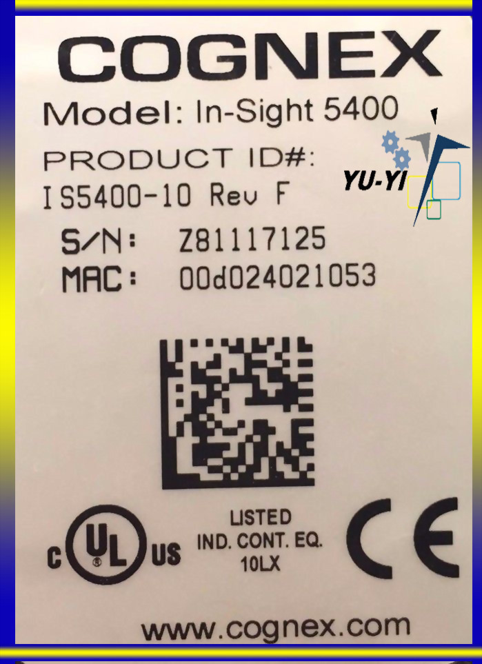 COGNEX 5400-10 W PATMAX IN-SIGHT VISION SYSTEM IS5400-10 5400