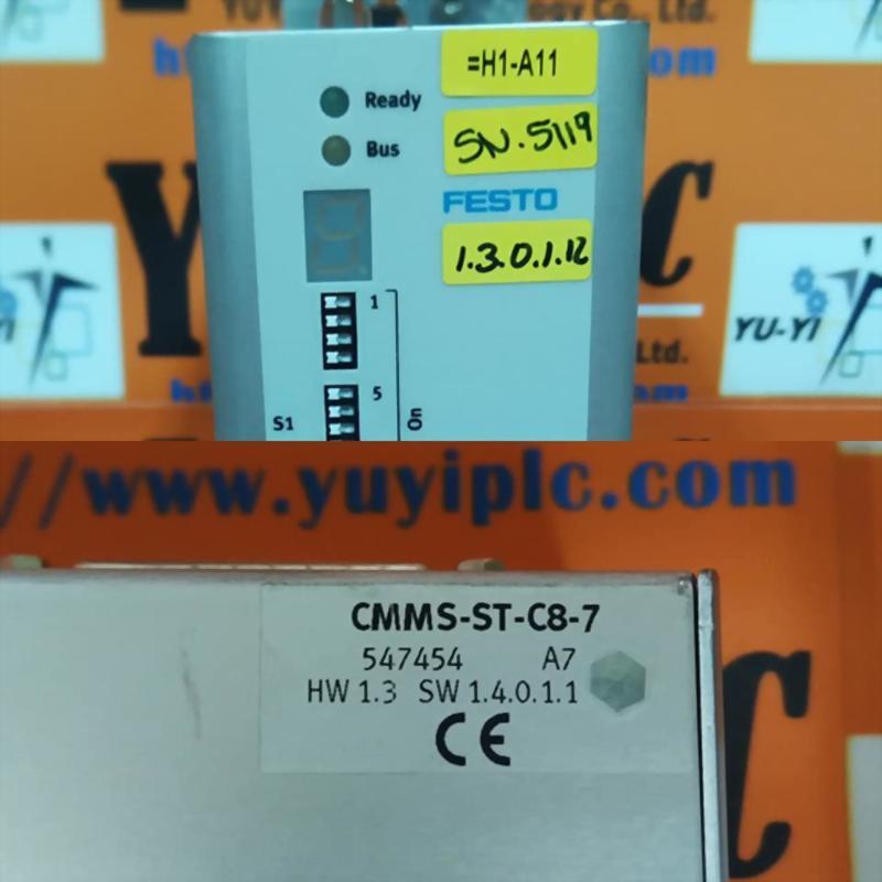 FESTO MOTORCONTROLLER CMMS-ST-C8-7 547454 HW 1.3 SW