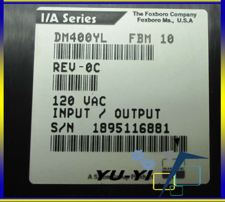 FOXBORO DM400YL FBM10 IA SERIES REV 0C 120V-AC IO MODULE