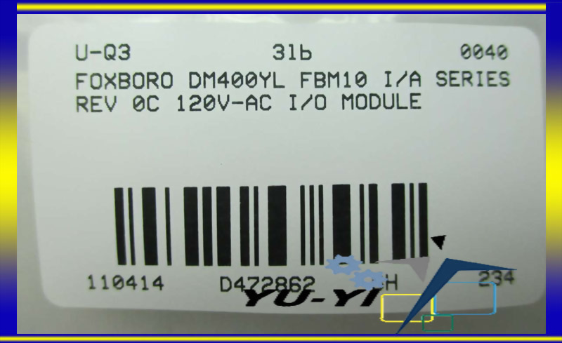 FOXBORO DM400YL FBM10 IA SERIES REV 0C 120V-AC IO MODULE