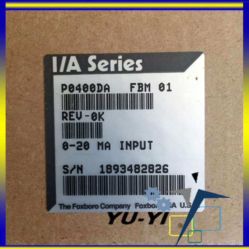 FOXBORO P0400DA FBM 01 IA SERIES FIELDBUS INPUT MODULE 0-20MA REV 0K