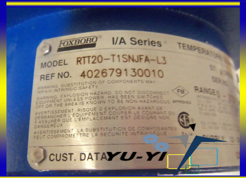 FOXBORO TEMPERATURE TRANSMITTER RTT20-T1SNJFA-L3