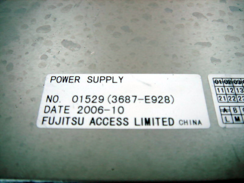 FUJITSU 3687-E928 24VFAN POWER SUPPLY