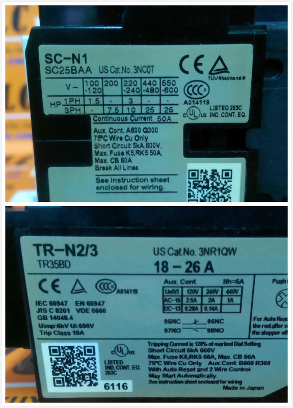 FUJI SC-N1 SC25BAA WITH TR-N2/3 TR35BD CIRCUIT BREAK