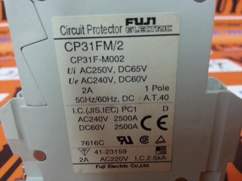 FUJI CP31FM/2 CIRCUIT PROTECTOR CP31F-M002 2A 1 POLE