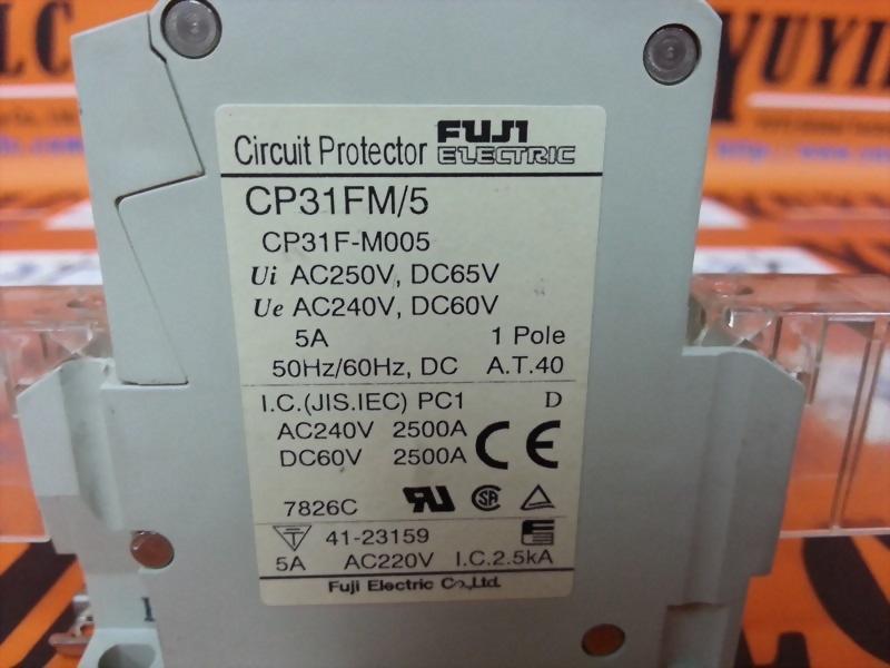 FUJI CP31FM/5 CIRCUIT PROTECTOR CP31F-M005 5A 1 POLE