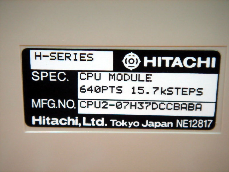 HITACHI CPU MODULE CPU2-07H37DCCBABA