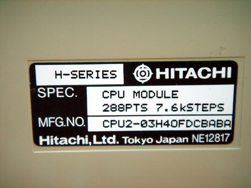 HITACHI CPU MODULE CPU2-03H40FDCBABA