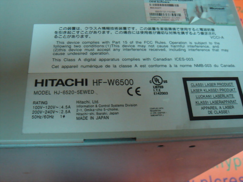 HITACHI HF-W6500 HJ-6520-5EWED