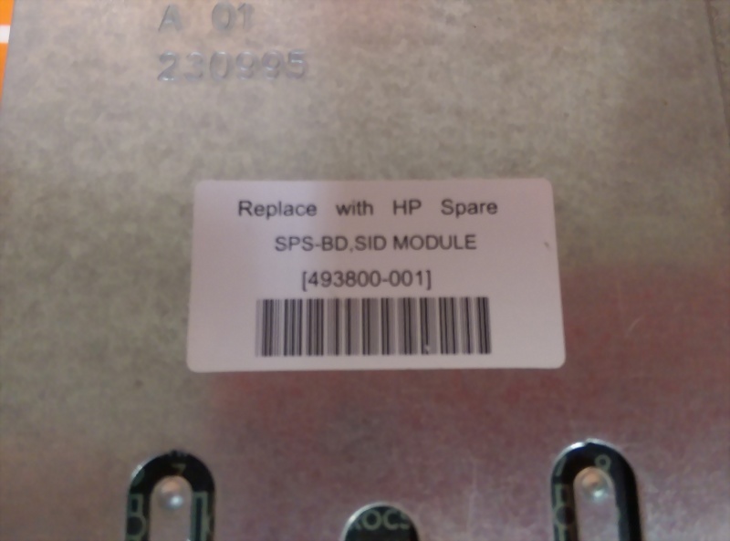 HP 493800-001 SPS-BD SID MODULE INSIGHT DISPLAY
