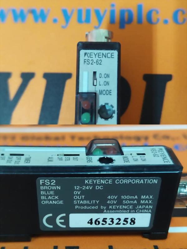 KEYENCE FS2-62 FIBER OPTIC SENSOR