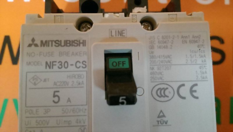 MITSUBISHI NO-FUSE BREAKER 5A NF30-CS