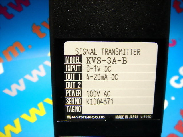 M-SYSTEM PLC (SIGNAL TRANSMITTER)KVS-3A-B MODULE