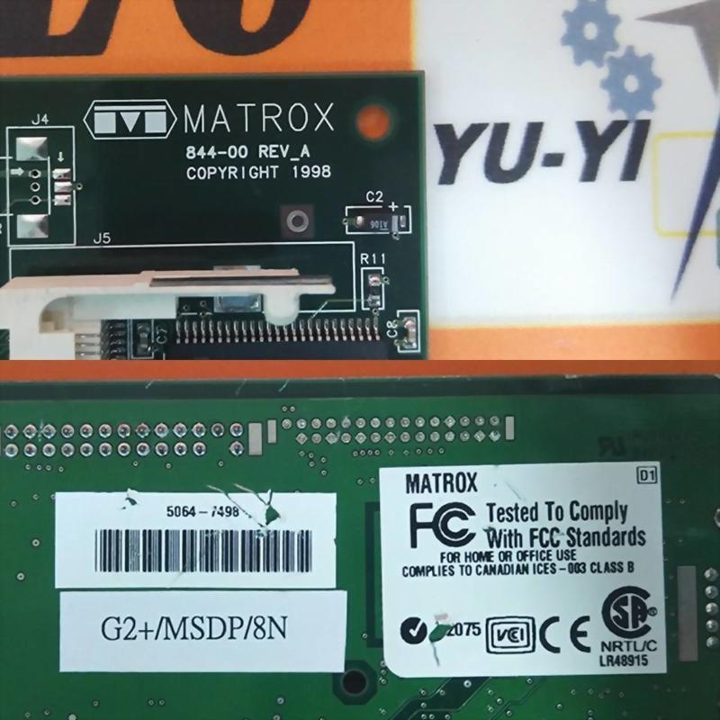 MATROX 844-00 REV-A G2+/MSDP/8N PCI VIDEO CARD