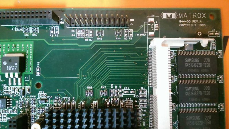 MATROX G200 VIDEO CARD 844-00 REV A G2+/MSDP/8B/20