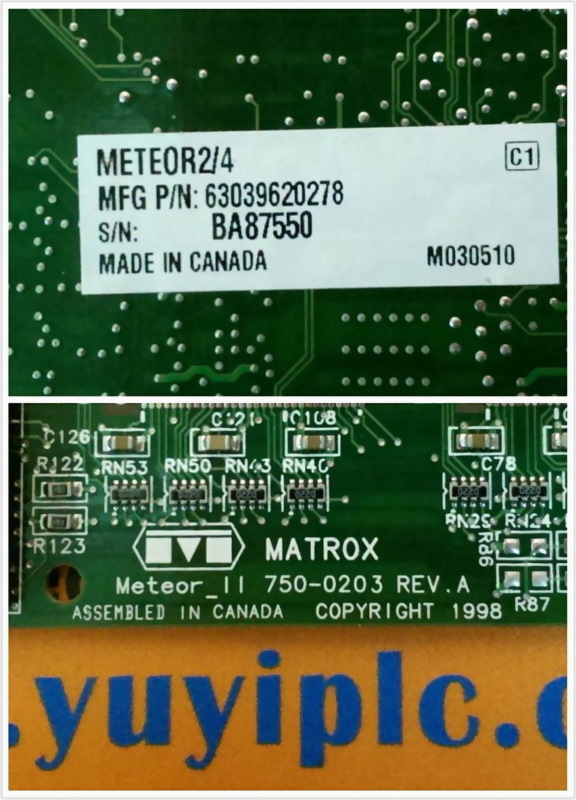 MATROX METEOR II 750-0203 REV.A FRAME GRABBER BOARD